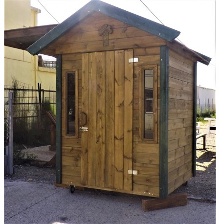 OEM ΞΥΛΙΝΟ ΣΠΙΤΑΚΙ ΚΗΠΟΥ 160Χ160Χ220 - Wooden Garden